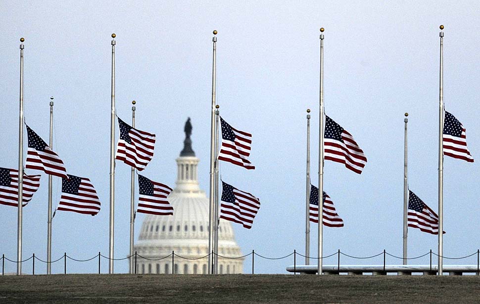 Us Capitol Flag Program American Flag With United States Capitol Stock